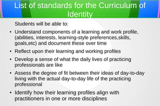 Curriculum of identity | ODP