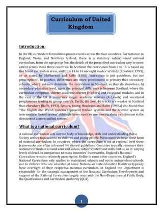 Curriculum of United Kingdom | DOCX