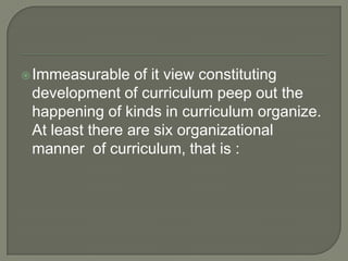 Curriculum organisation | PPTX | Education