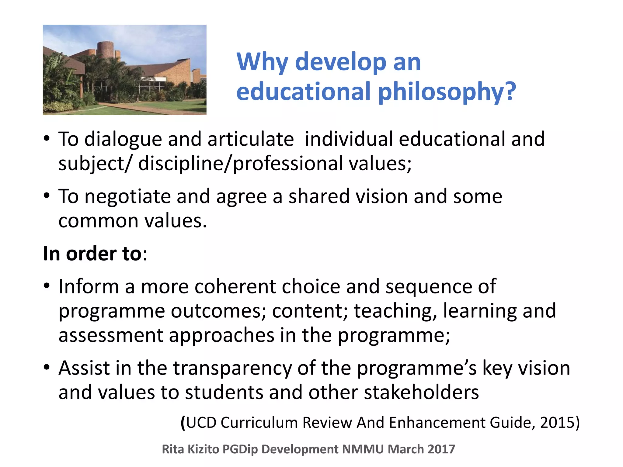 Curriculum philosophy Statement | PDF