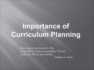 Curriculum Planning | PPT