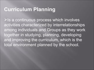 Curriculum Planning | PPT
