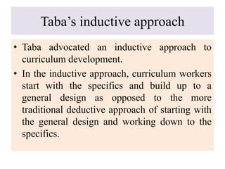 Models of Curriculum planning | PPTX