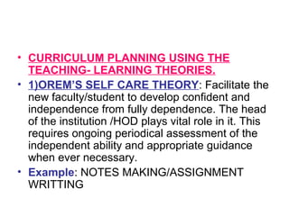 Curriculum planning and implementation based on theories | PPT
