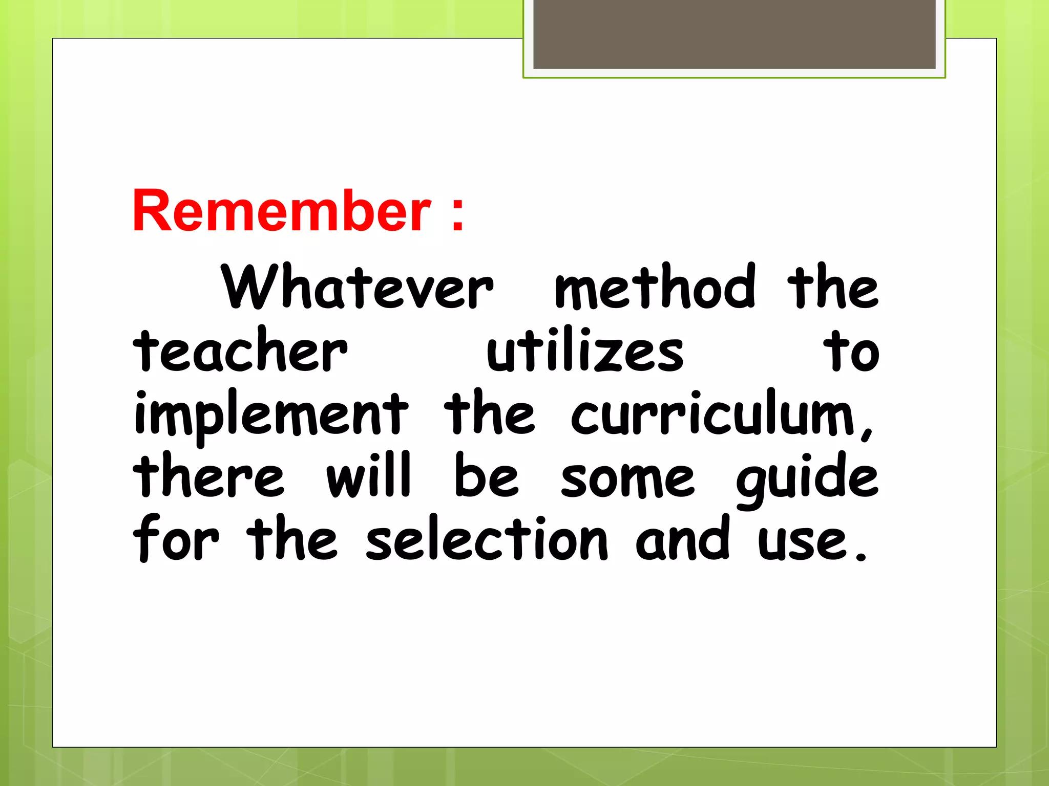 Curriculum planning and programming report (the scope of curriculum ...