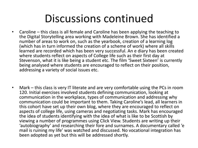 Curriculum planning meetings in pp format | PPTX