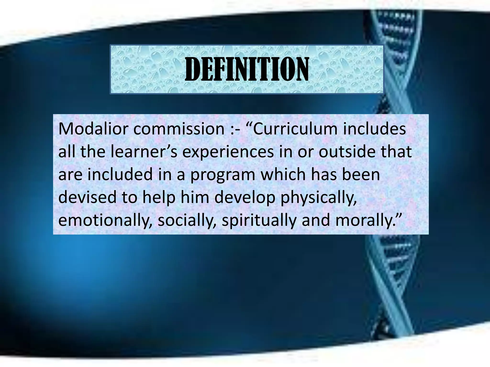 Curriculum and its determinants | PPTX