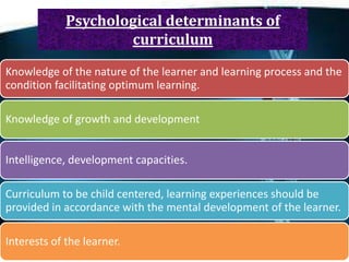 Curriculum and its determinants | PPTX