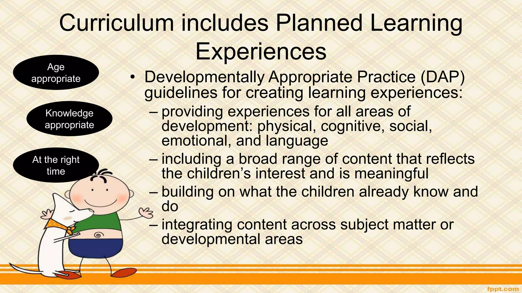 Curriculum Infants, Toddlers and Two Year Olds | PPTX
