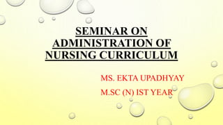 administration of Curriculum ppt | PPTX | Professional School ...