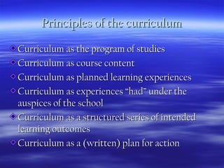 prinsip prinsip kurikulum sebagai acuan pengetahuan | PPT