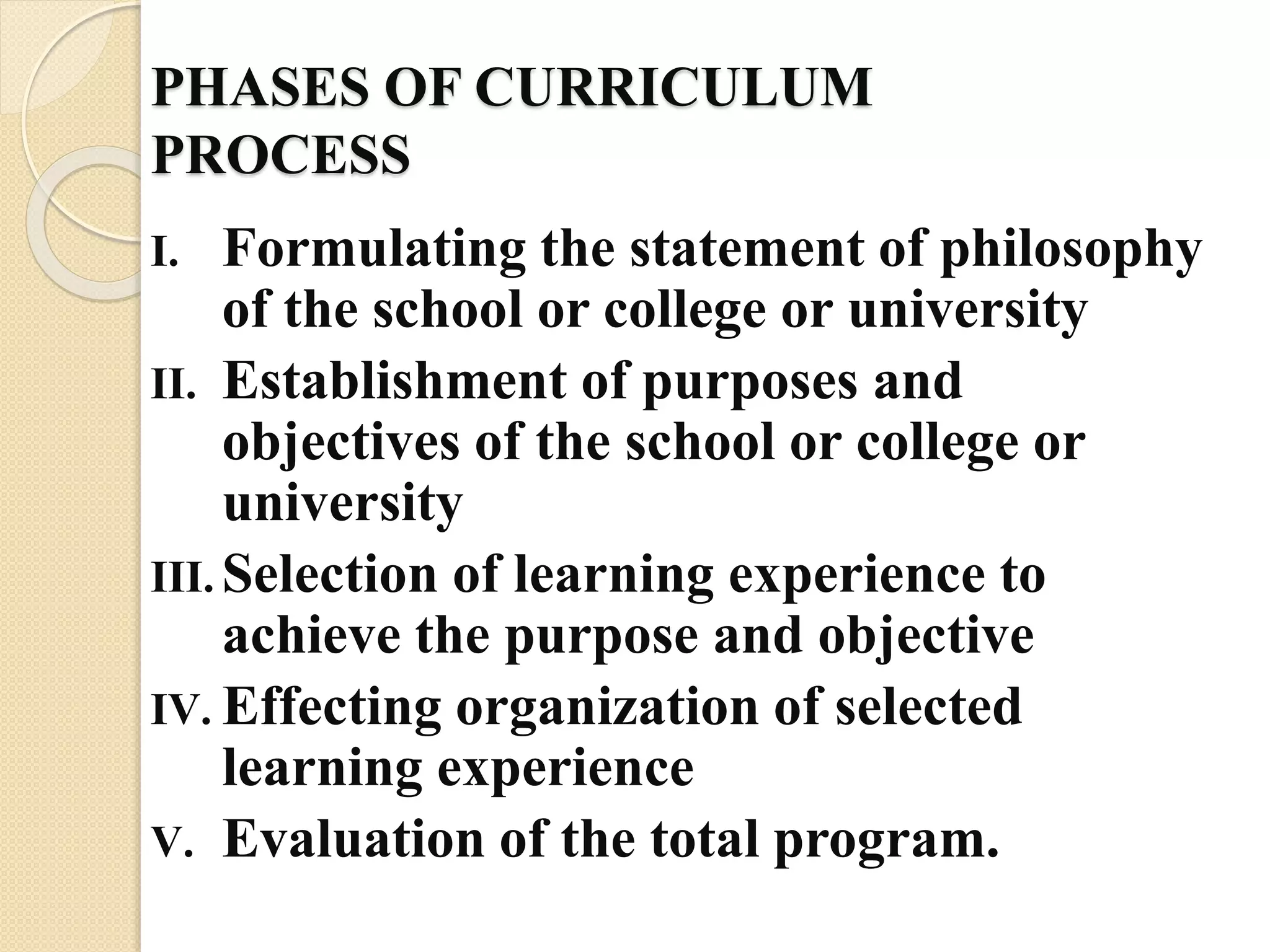 Curriculum process | PPTX
