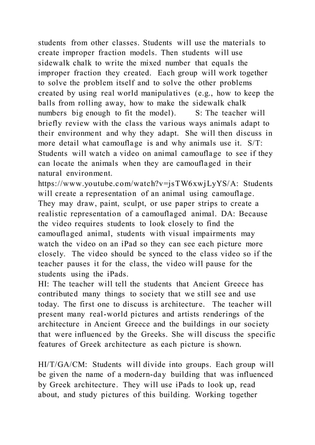 Curriculum Project Sample Planning ChartsSchool | PDF