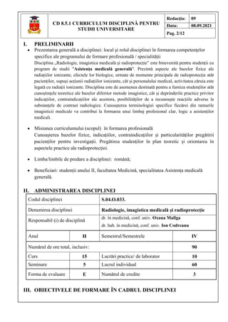 Curriculum_Radiologie_an 2_AMG_Rom.pdf curriculum | PDF