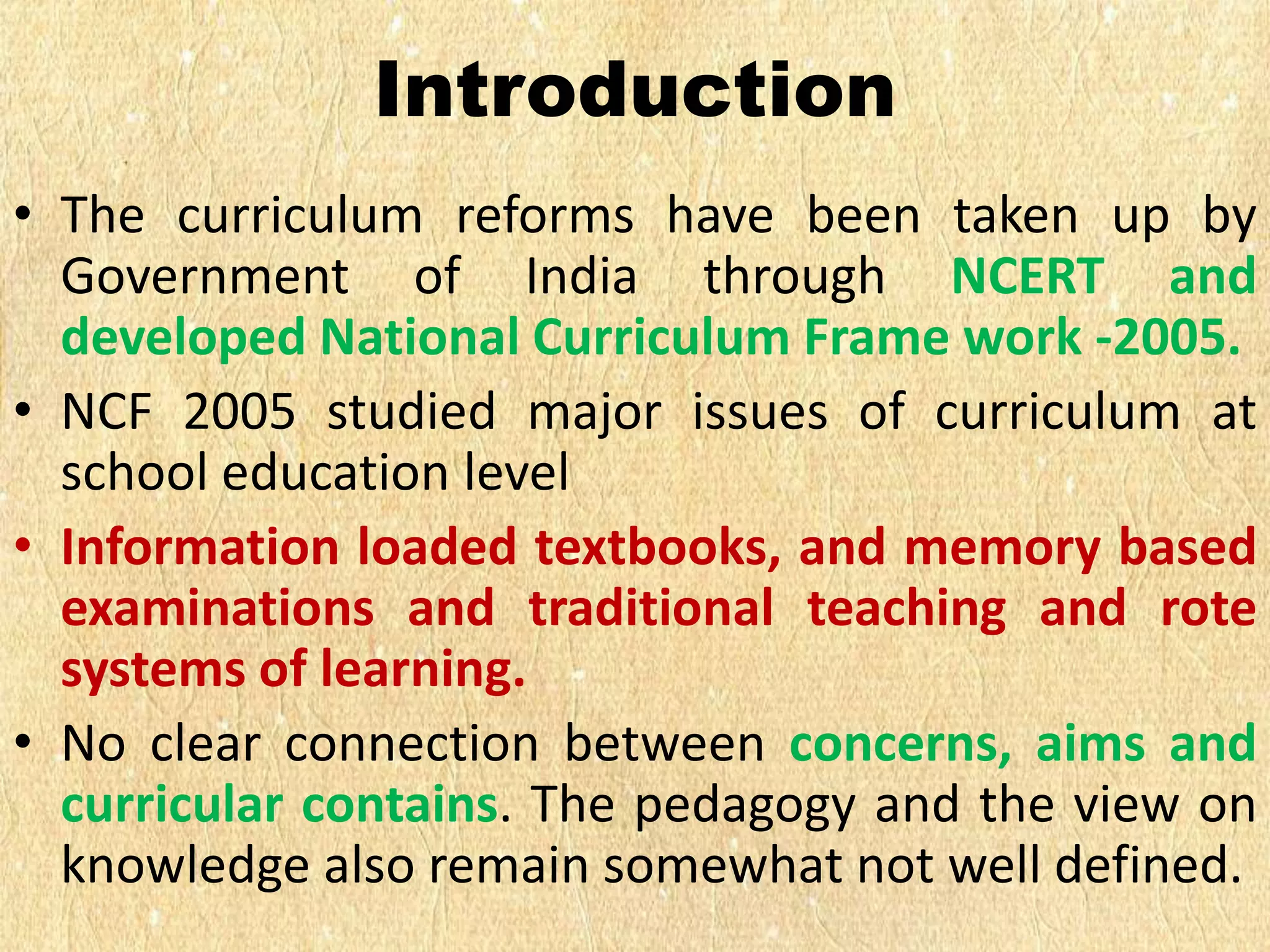 Curriculum Reforms in India | PPTX