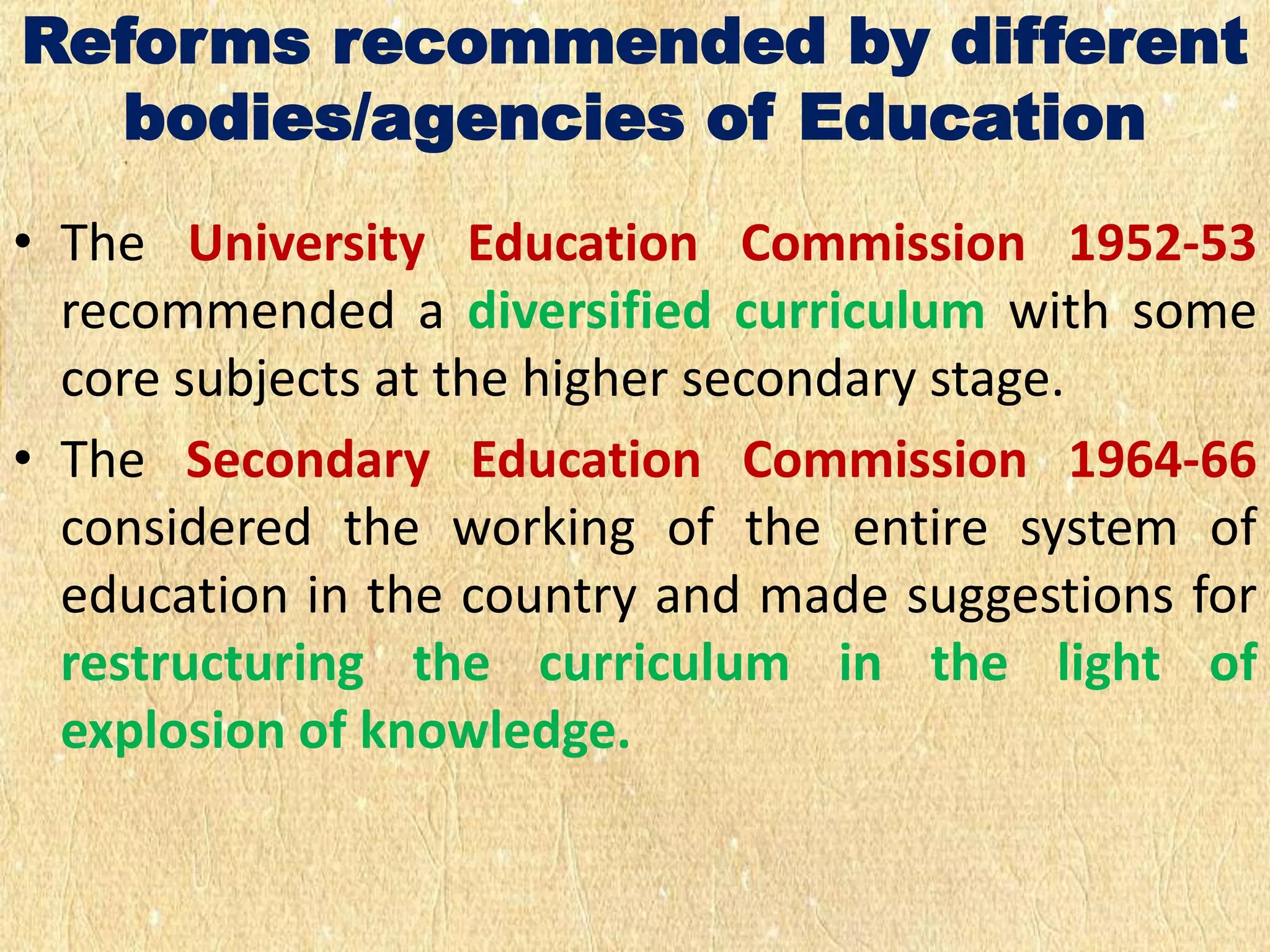 Curriculum Reforms in India | PPTX