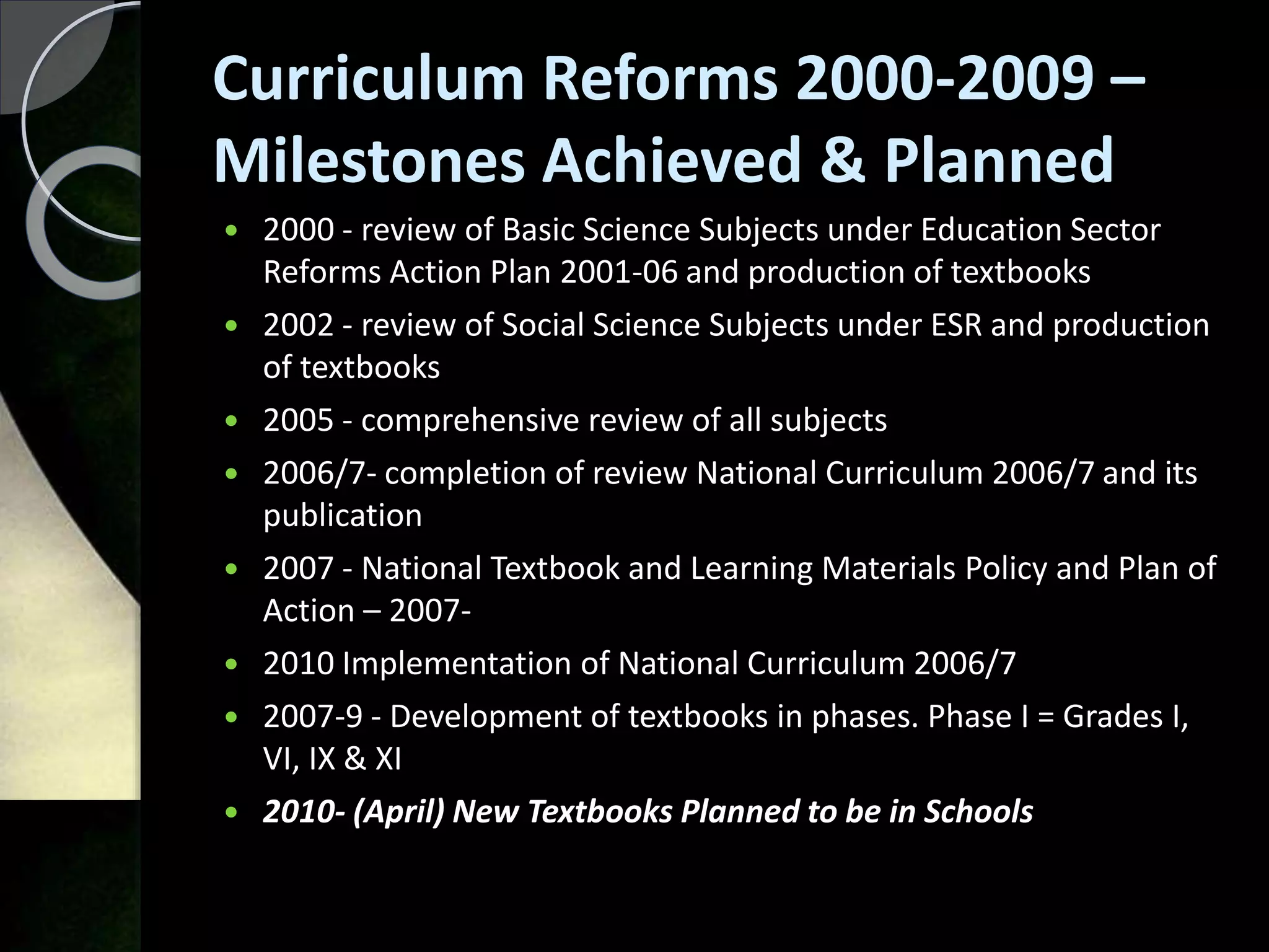 curriculum reforms in Pakistan | PPTX