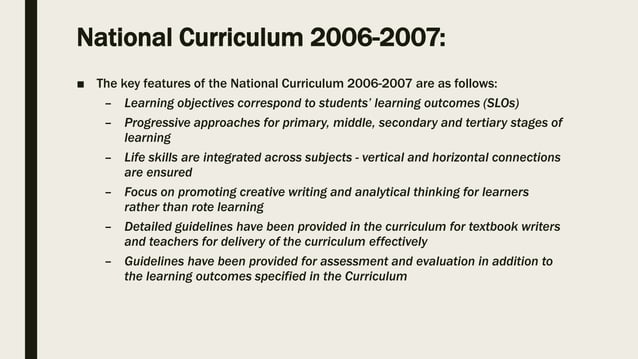 Curriculum reforms in Pakistan (1947-2020) | PPTX