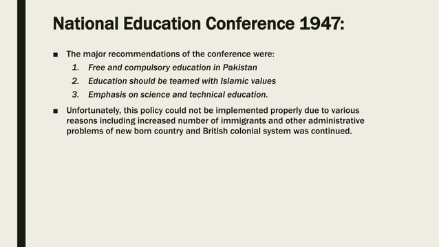Curriculum reforms in Pakistan (1947-2020) | PPTX