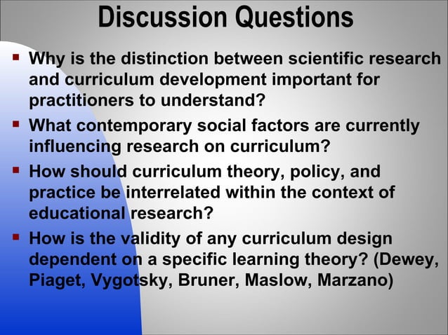Curriculum Research Frameworks | PPT