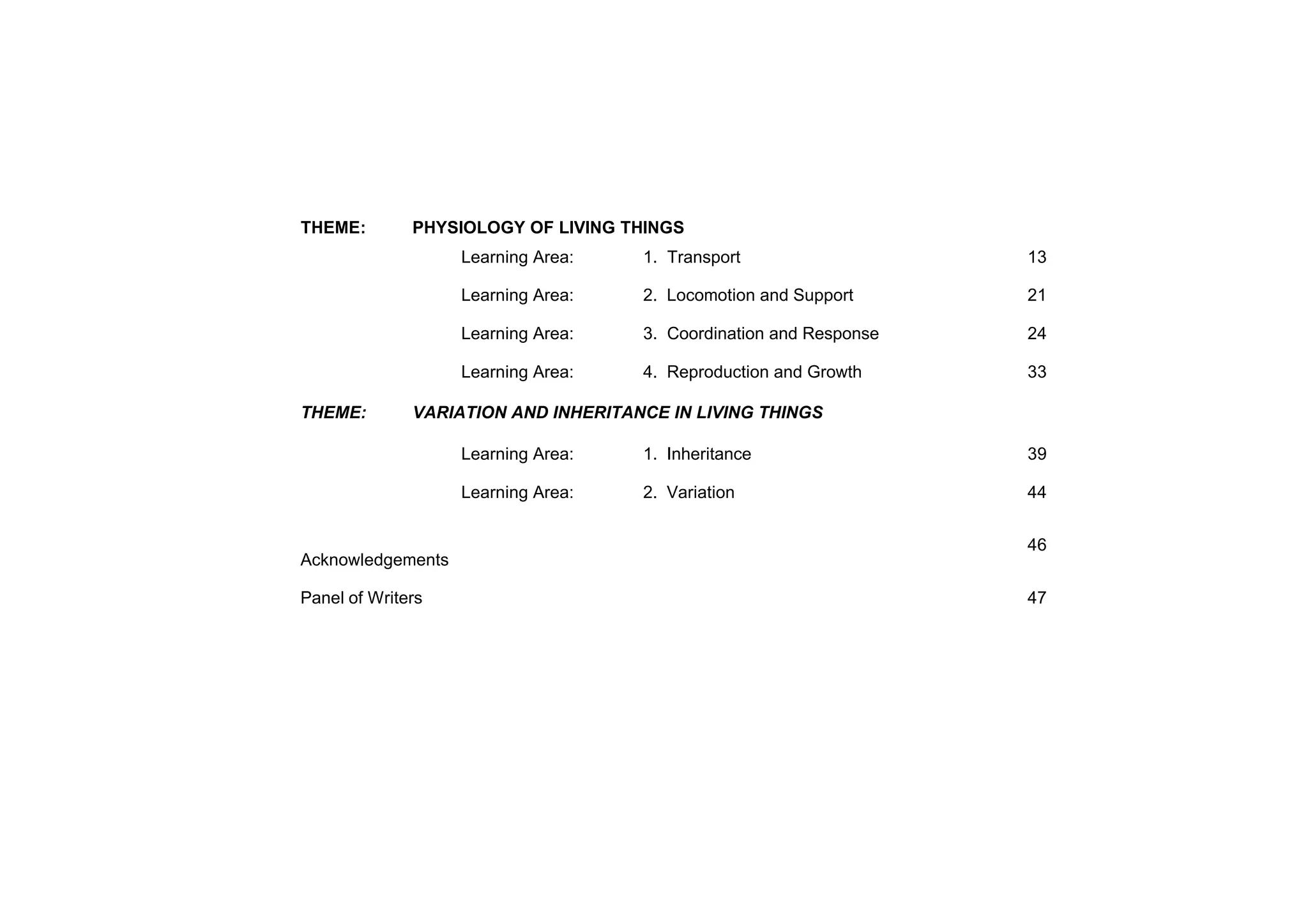 Curriculum specifications Biology Form 5 | PDF