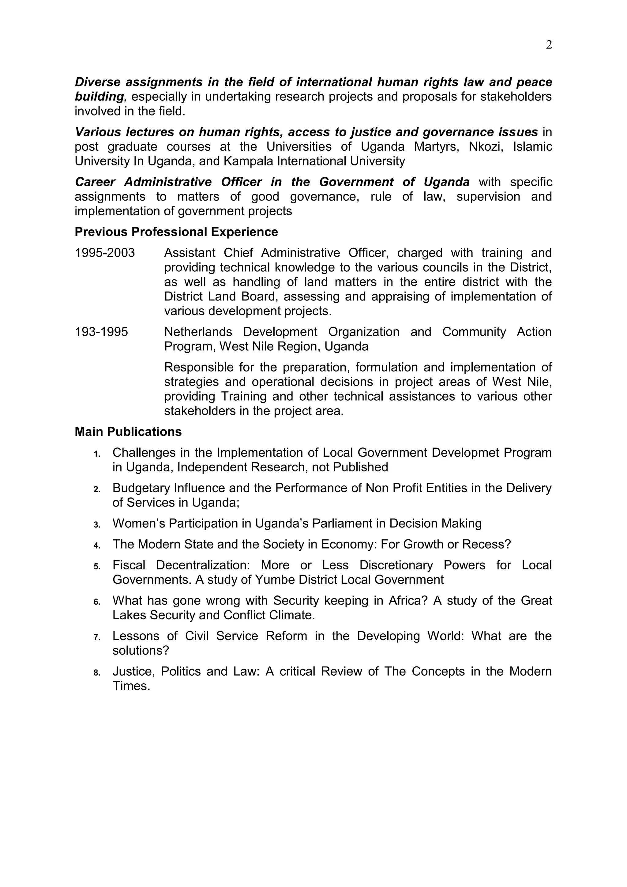 Curriculum sunday nicholas | PDF