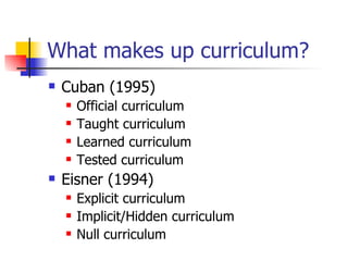 Curriculum Synthesis - Derek Adams | PPT
