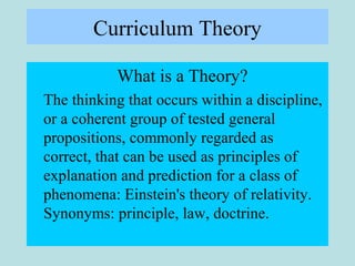 Curriculum Theorists And Their Theories