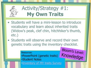 Graphing Traits Unit | PPT