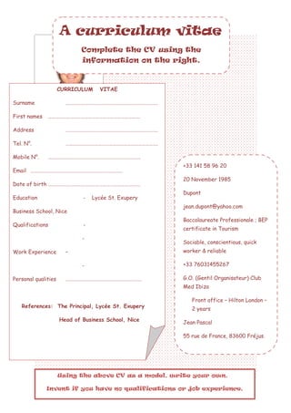 Curriculum vitae | DOC
