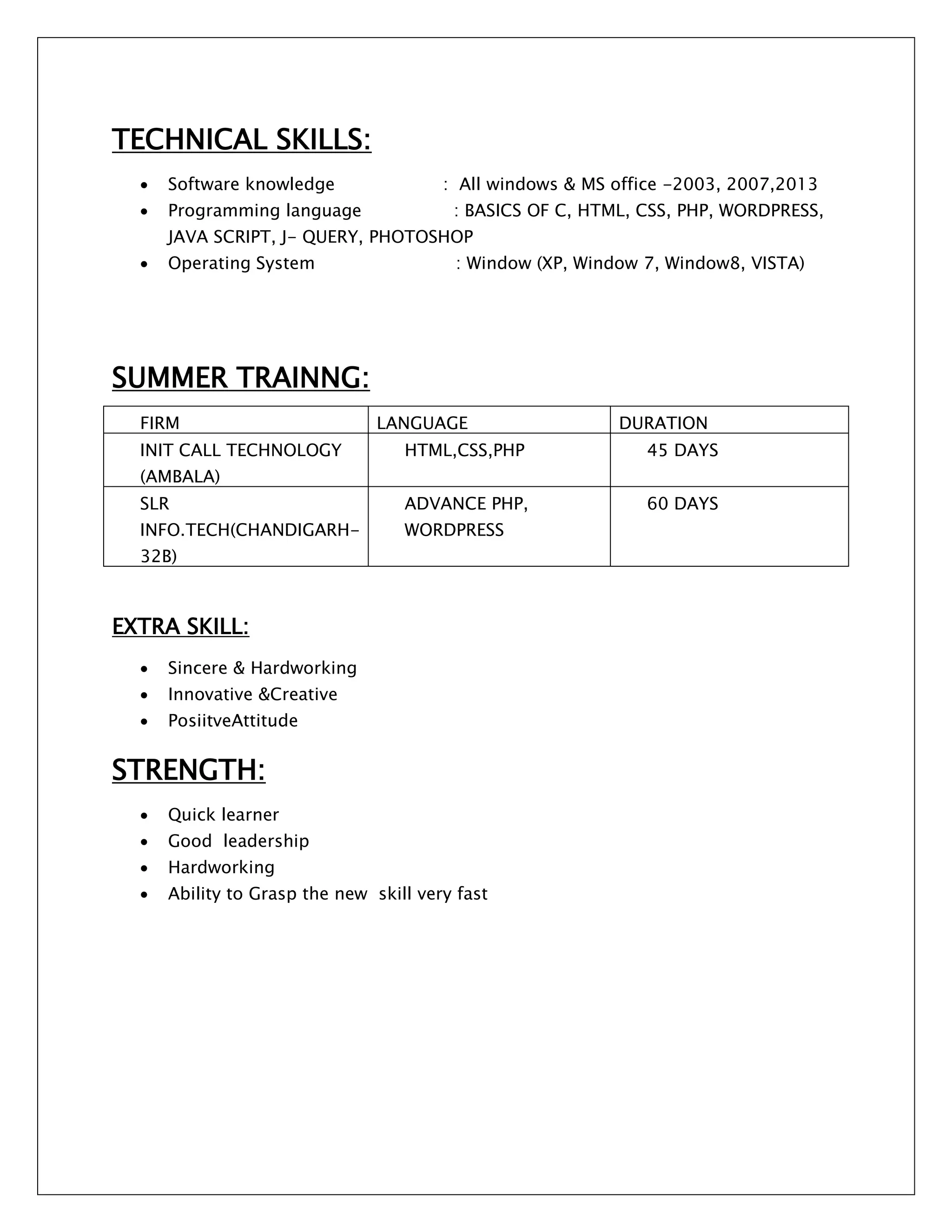 Curriculum vita | PDF