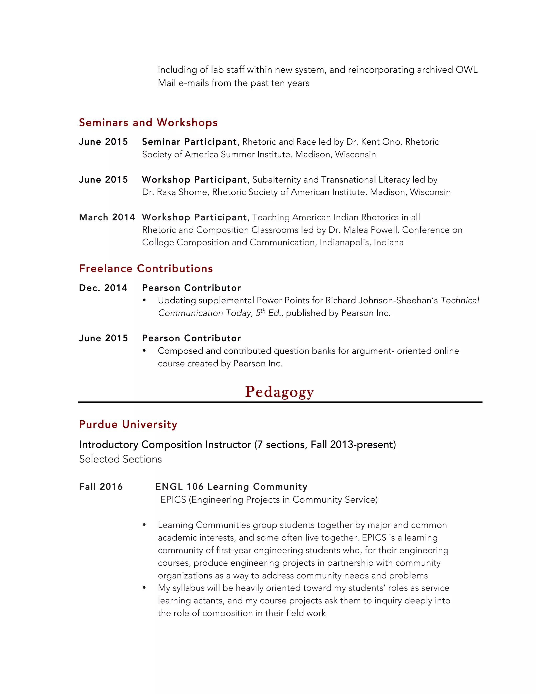 Curriculum vita 2016 2017-updated | PDF