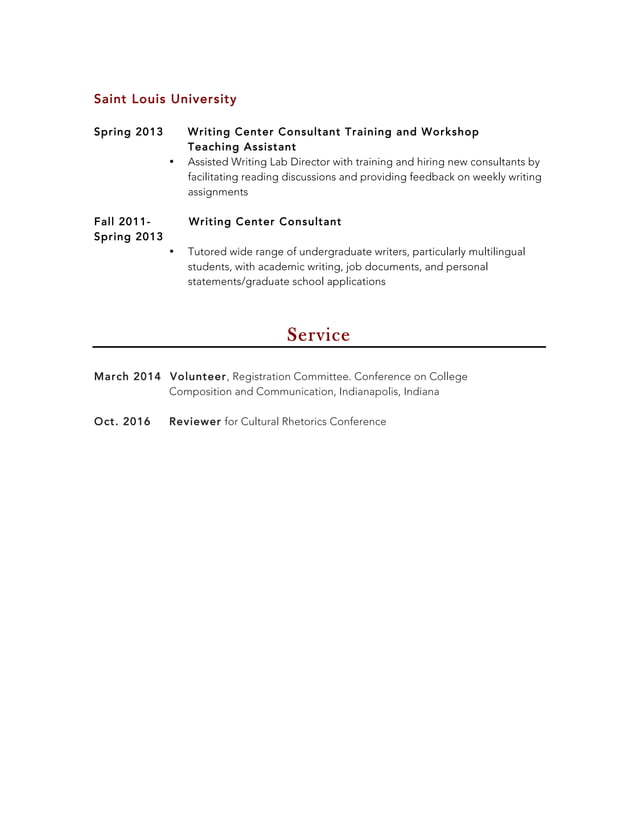 Curriculum vita 2016 2017-updated | PDF