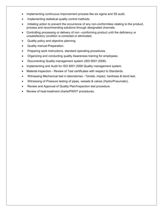 Sr. QA/QC Mechanical Engineer | DOC