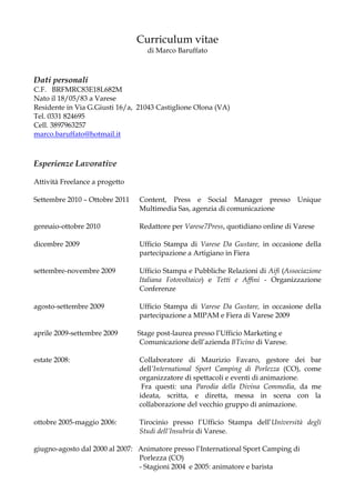 Curriculum vitae | PDF