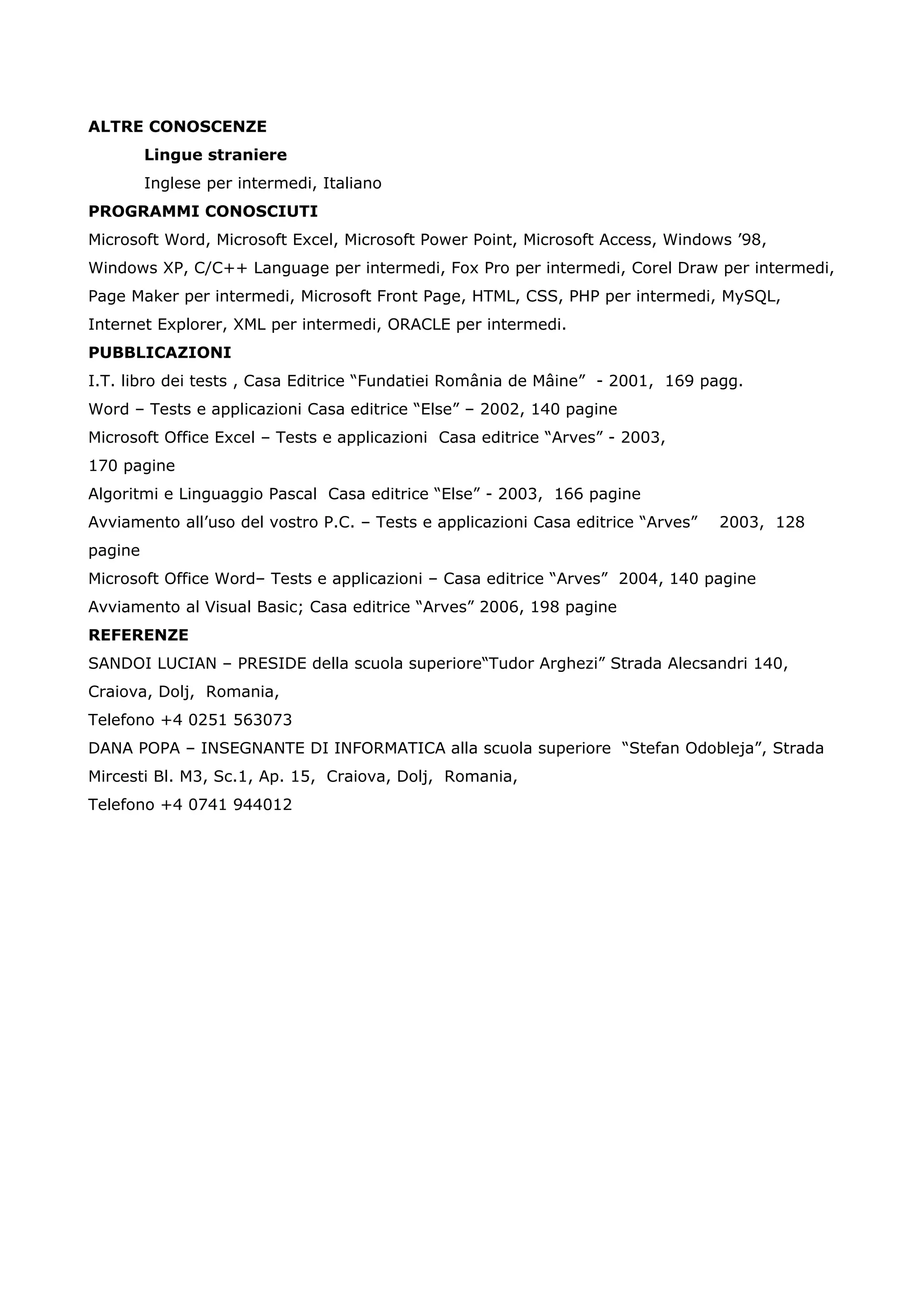Curriculum vitae | PDF