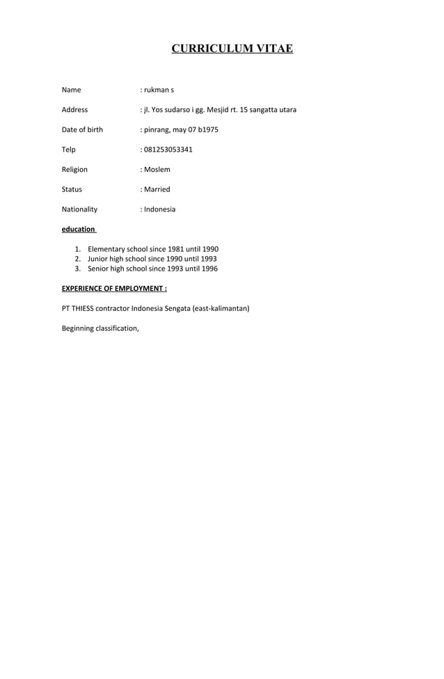Curriculum vitae | PDF