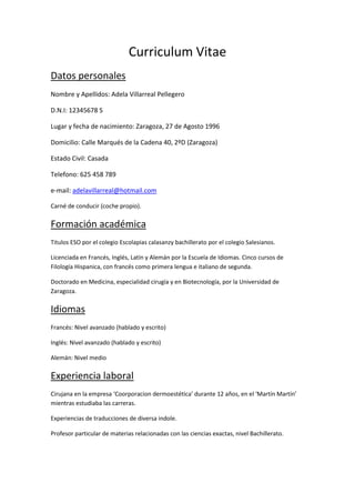 Curriculum vitae | DOCX
