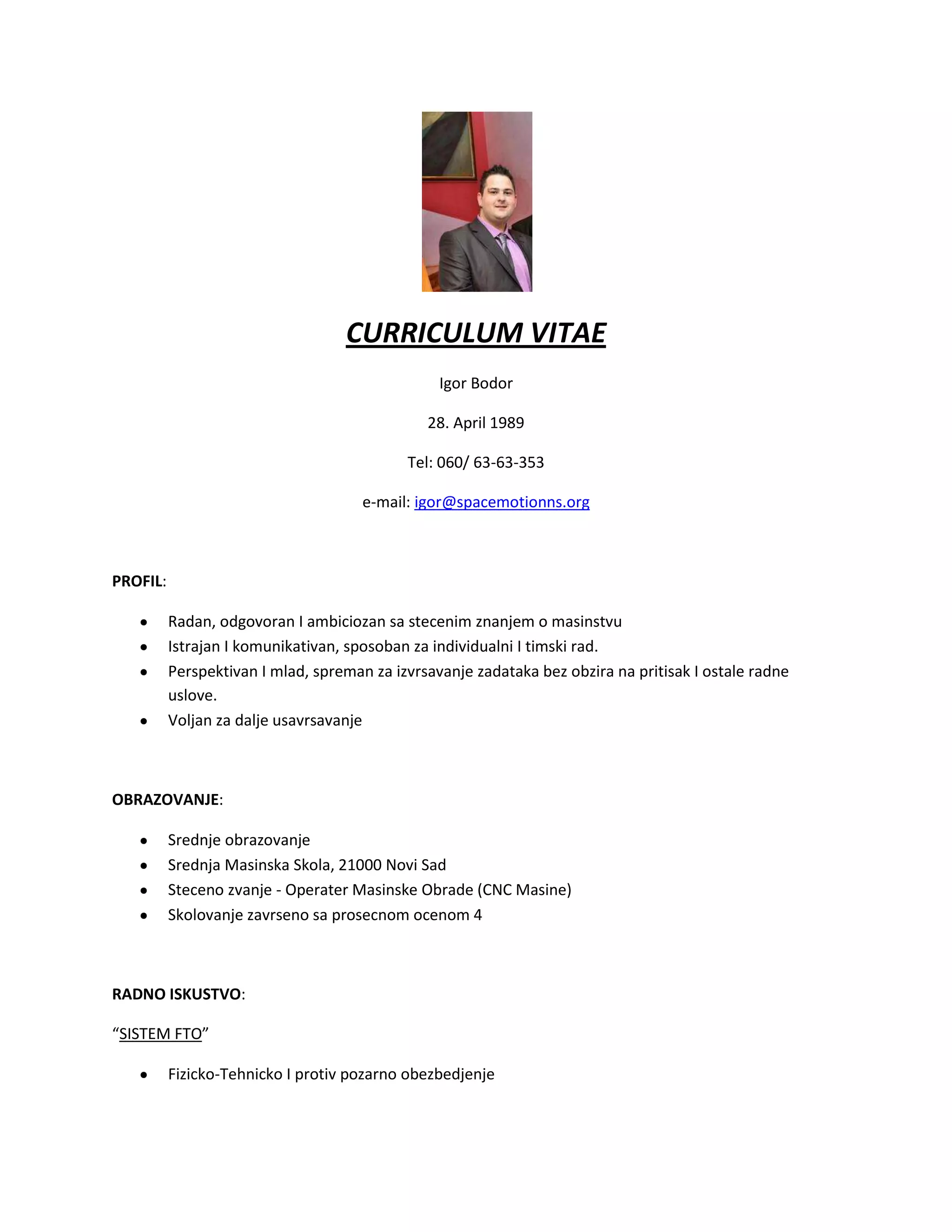 Curriculum vitae | DOCX