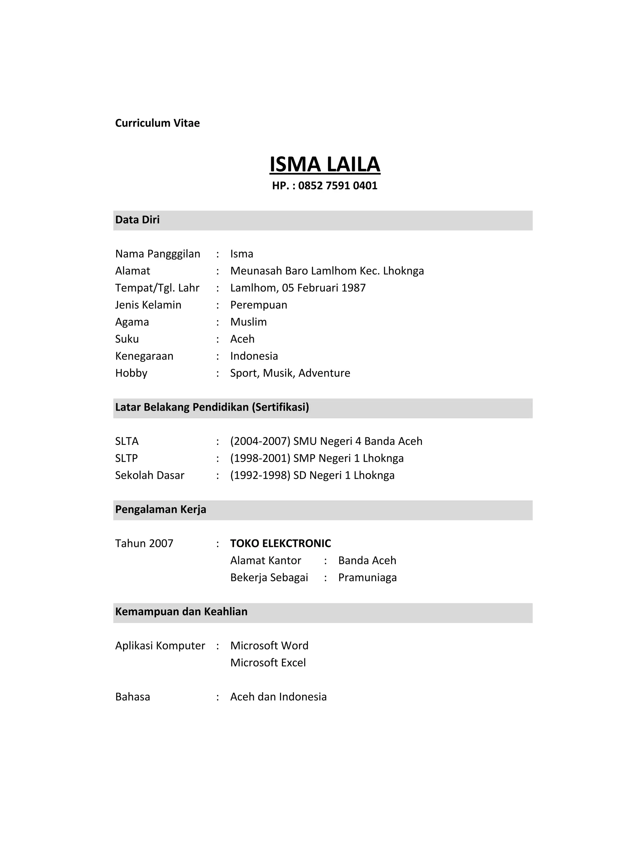 Curriculum vitae | PDF