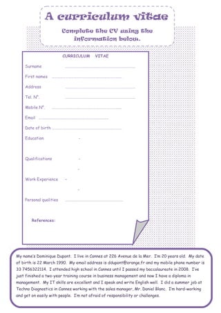 Curriculum vitae | DOC
