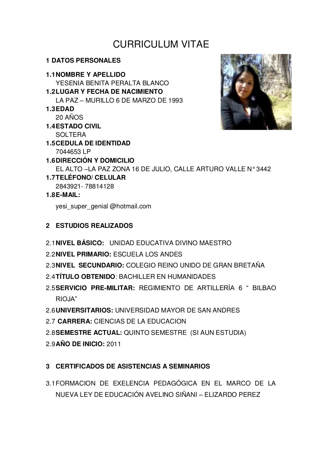 Curriculum vitae