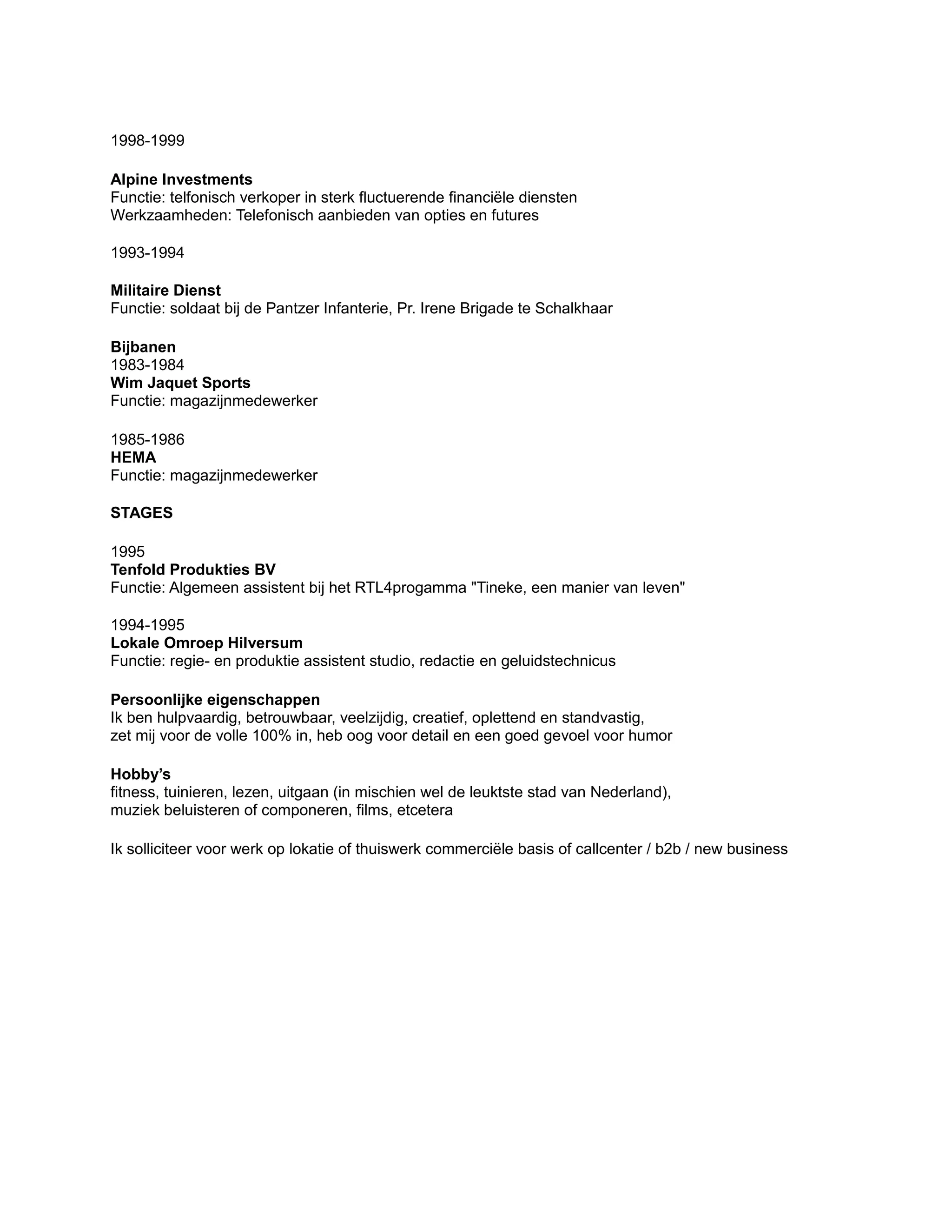 Curriculum vitae | DOC