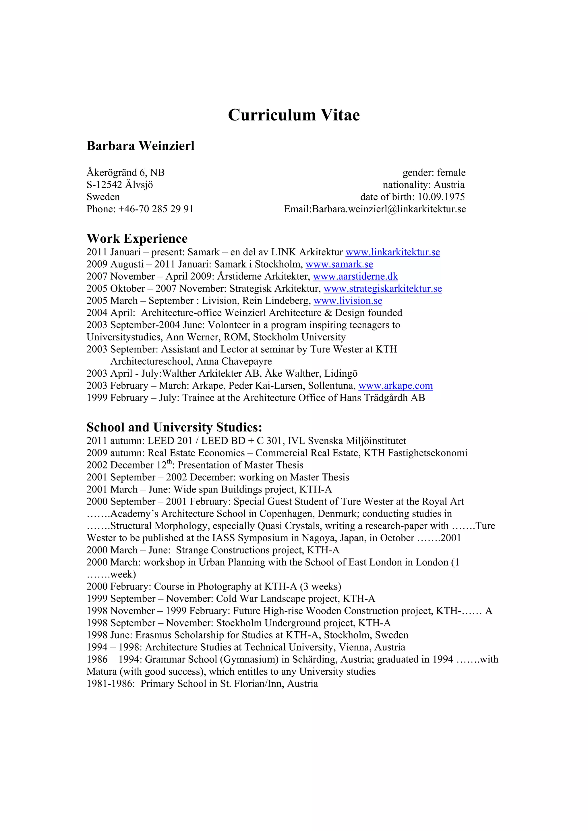 Curriculum Vitae | PDF