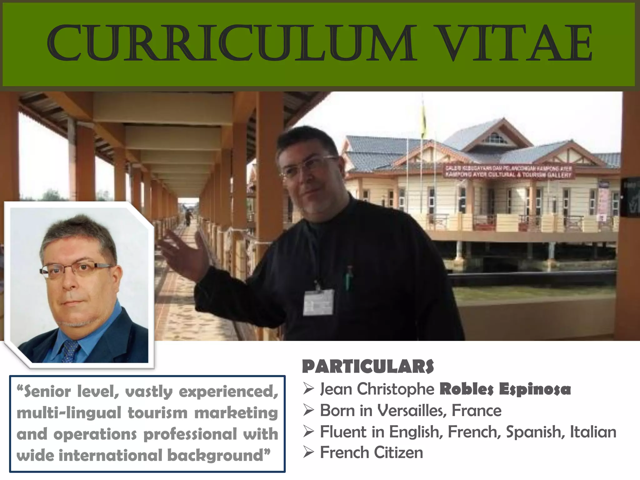 Curriculum Vitae of Jean Christophe ROBLES (latest update) | PDF
