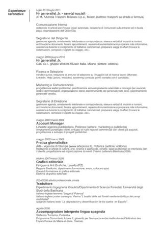 Curriculum Vitae Italian | PDF