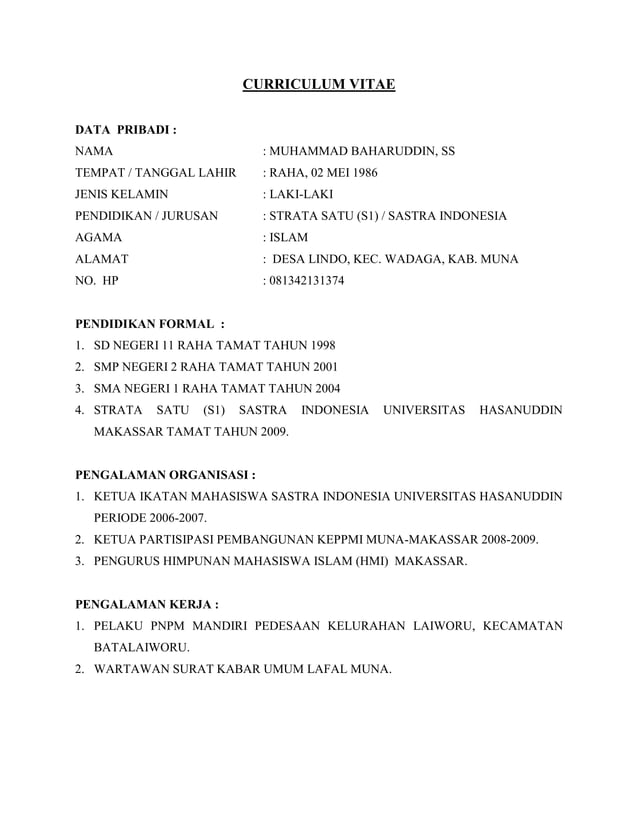 Curriculum vitae | DOTX