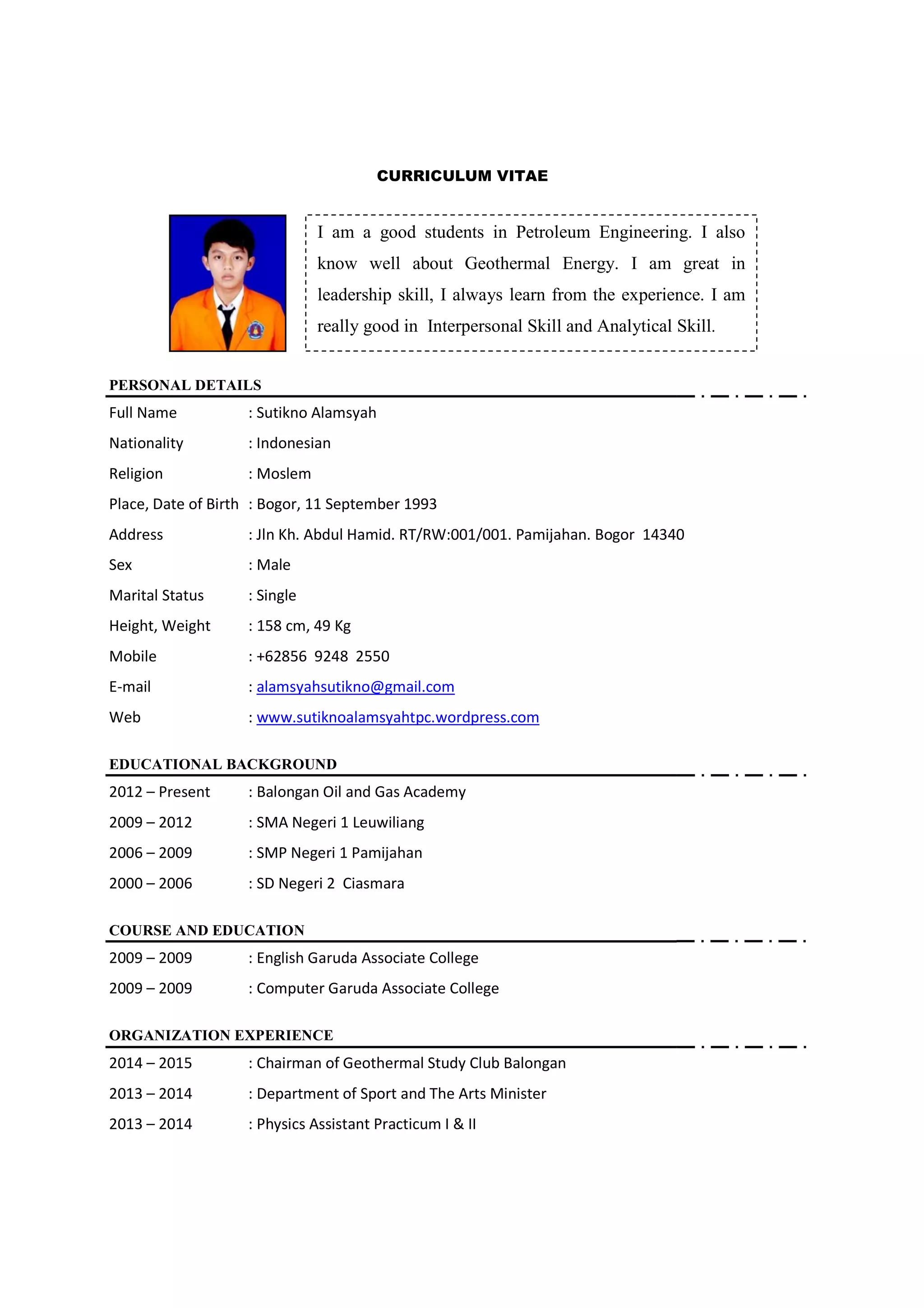 Curriculum vitae | PDF