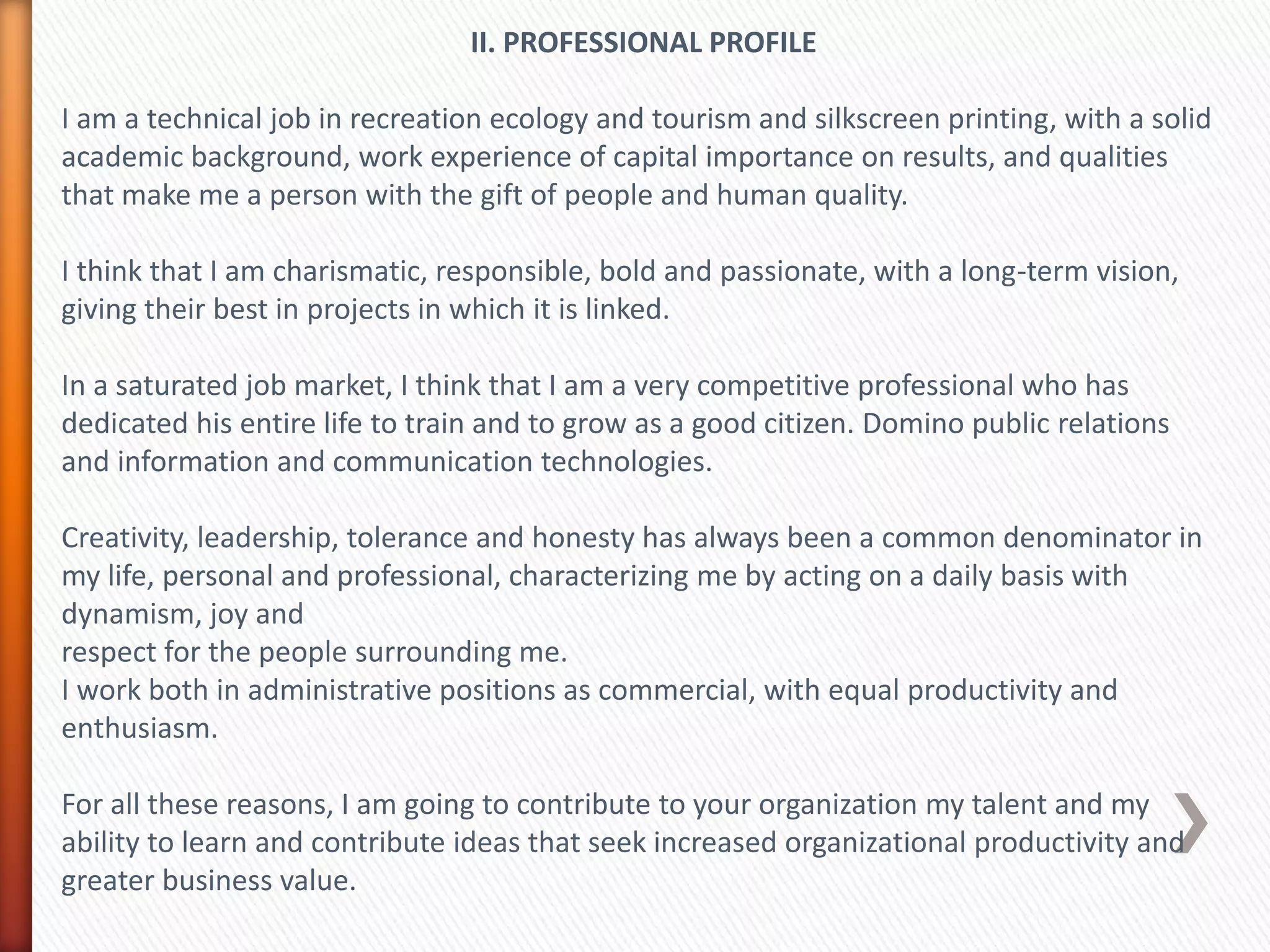 My Curriculum vitae | PPTX