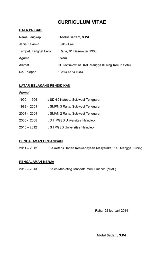 Curriculum vitae | DOCX